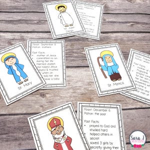 Catholic Saints Matching Card Game Activities, All Saints' Day ...