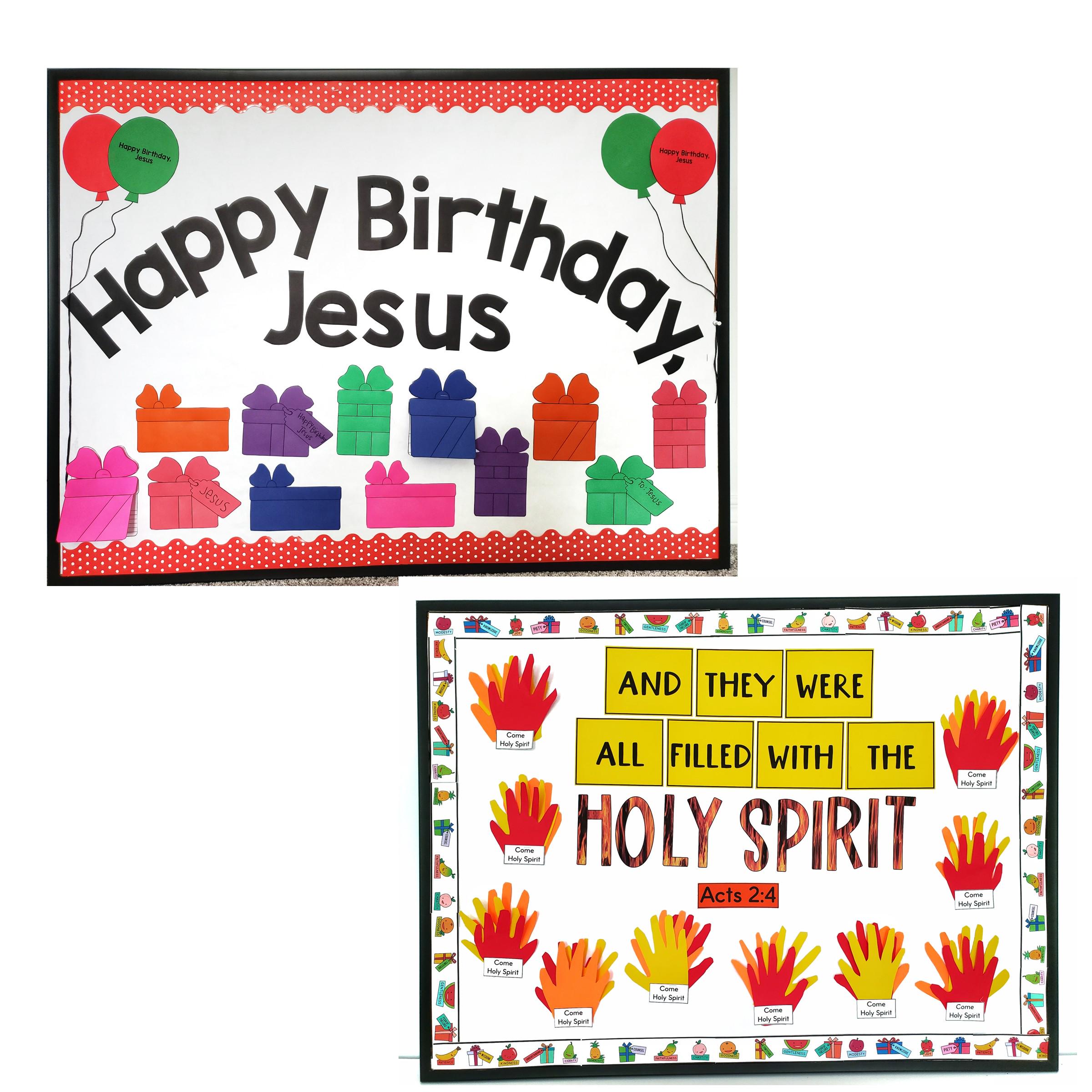 Catholic Bulletin Board Year Long BUNDLE Classroom Decor for the ...