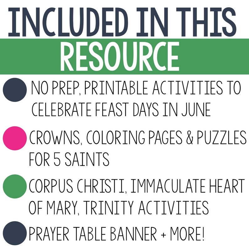 End of School June Liturgical Activities, No Prep Printable Worksheets ...