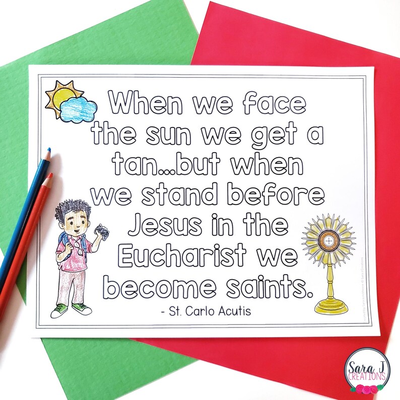 Blessed Carlo Acutis Activity Pack, Catholic Saints Printable, Catholic ...
