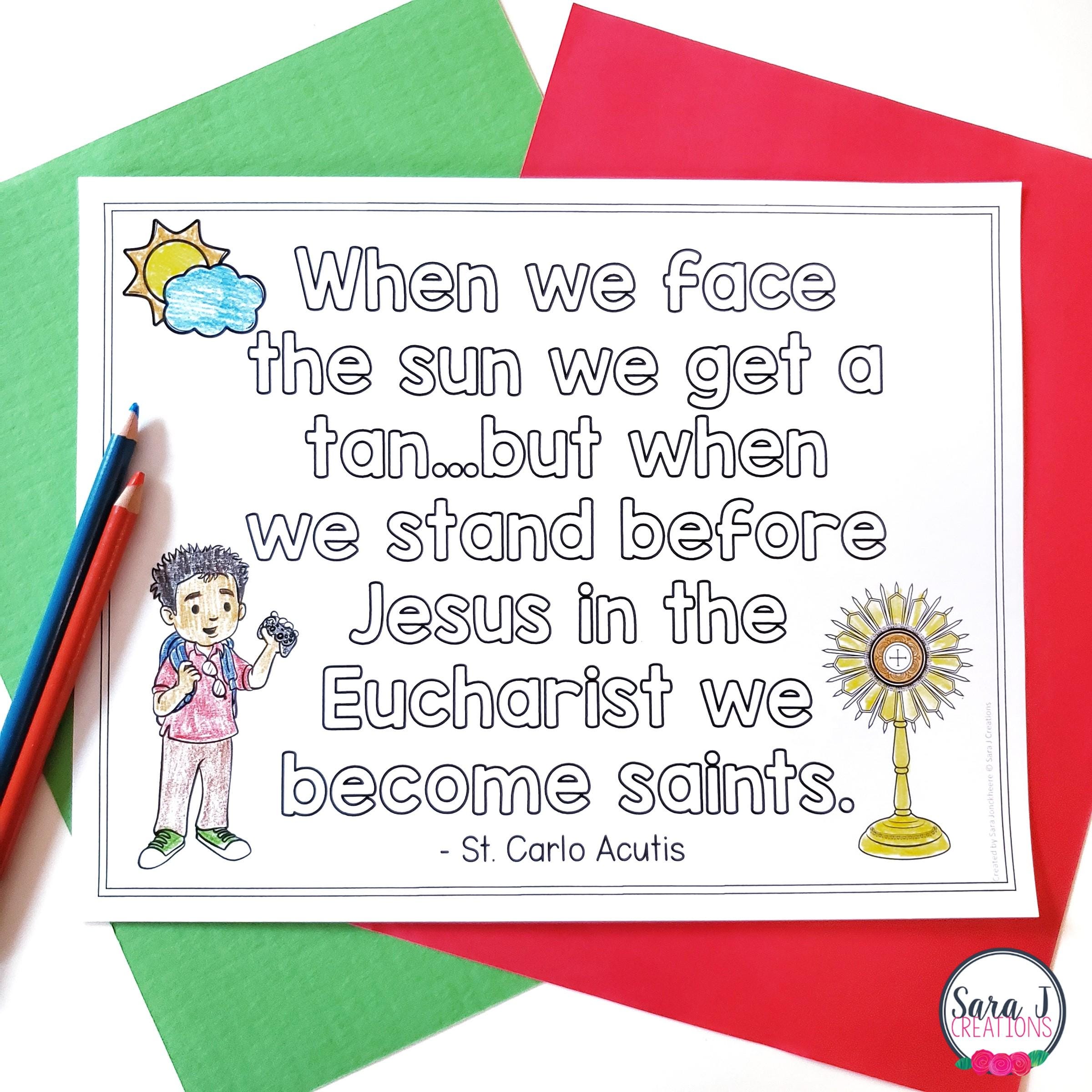 Blessed Carlo Acutis Activity Pack, Catholic Saints Printable, Catholic ...