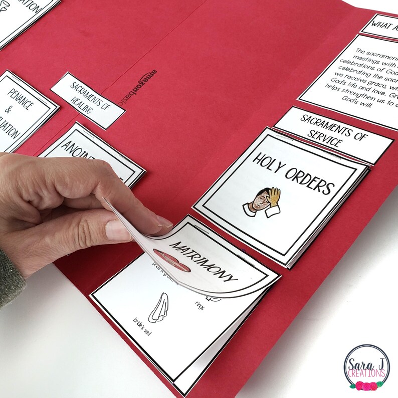 Catholic Sacrament Activity Lapbook, Seven Sacraments for Kids Catholic ...