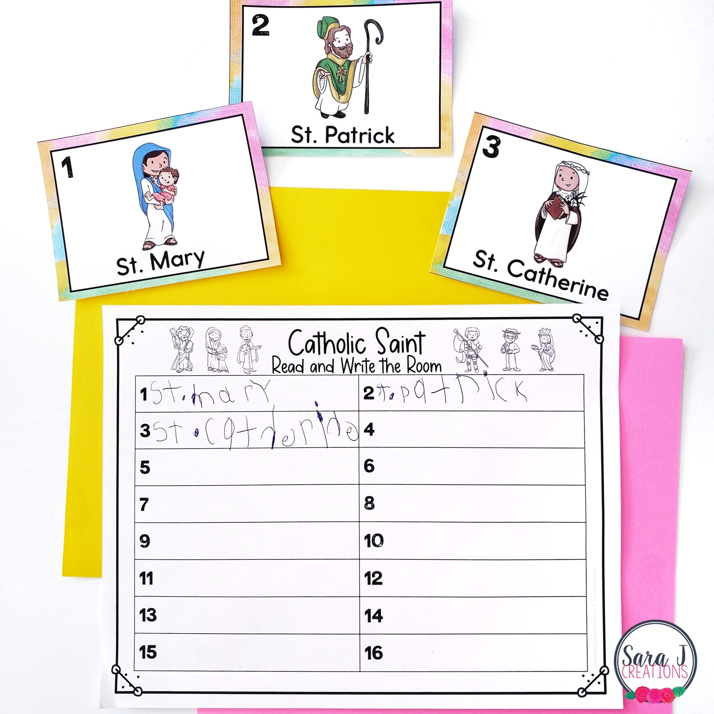 All Saints' Day Party Pack for Kids, Catholic Saints Printables for ...