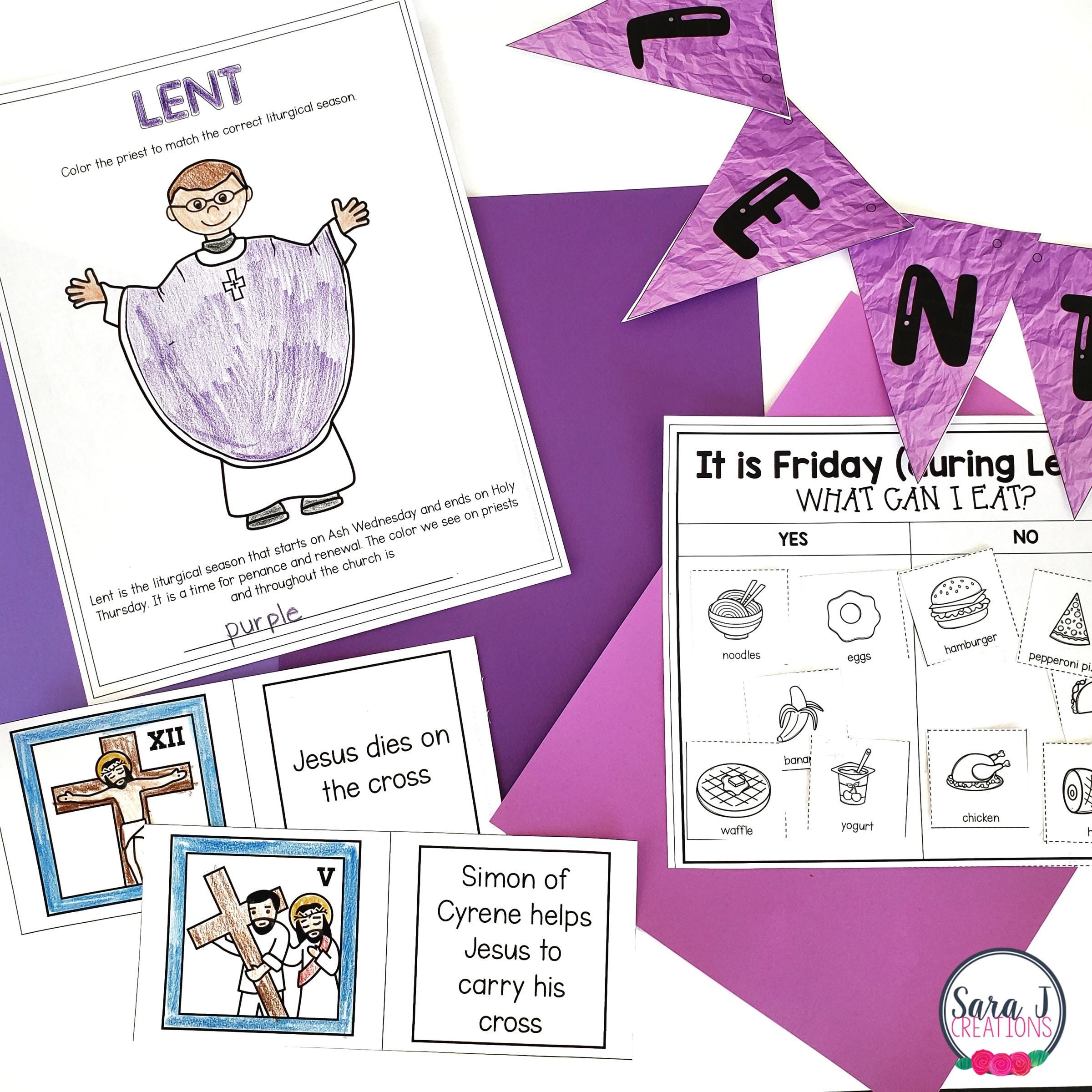 Catholic Lent Activities Kids, Ash Wednesday Coloring Pages, Easter ...