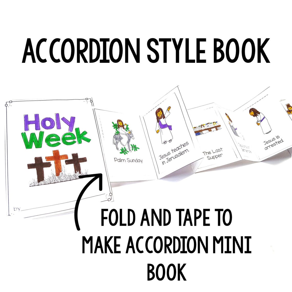 Holy Week Flip Book, Holy Week Booklets for Sunday School, Holy Week ...