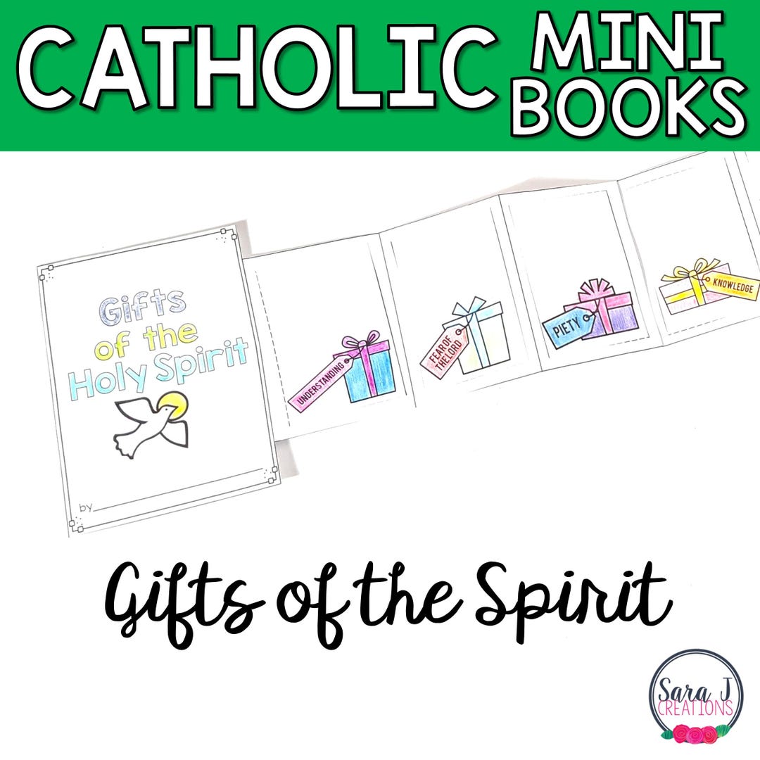 The Gifts of the Holy Spirit Catholic Mini Book for Kids, Gifts of the ...