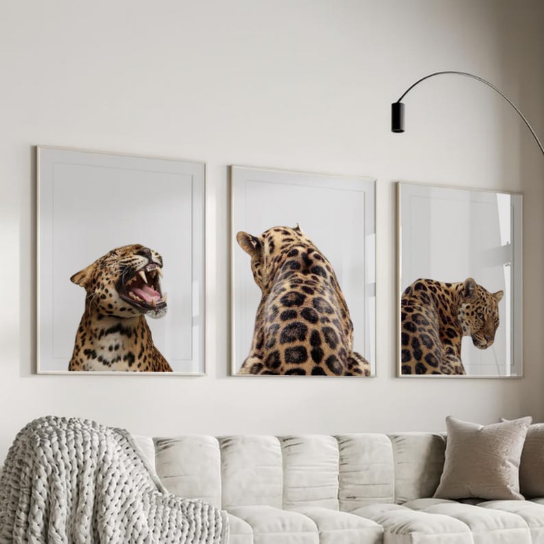 Leopard Roar Print Set 3: Printable Wall Art - Digital Download ...