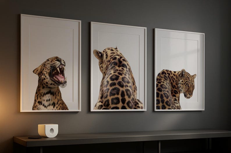Leopard Roar Print Set 3: Printable Wall Art - Digital Download ...