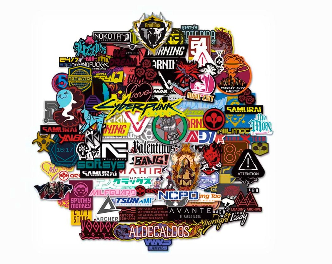 Cyberpunk 2077 Sticker Pack 106 Unique Stickers Cyber Punk 2077 ...