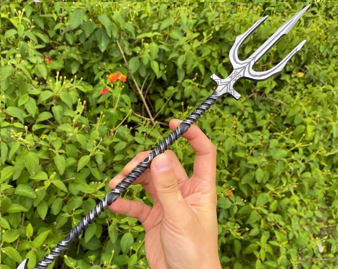 Steel Trident Aquaman Hand-forged Small Replica Trident Poseidon ...