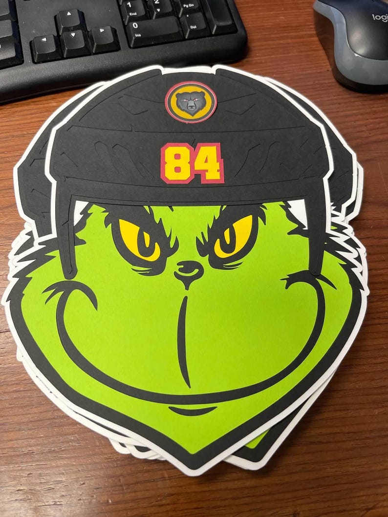 Hockey Tournament Door Sign; Hockey Locker Sign; Hockey Grinch - Etsy