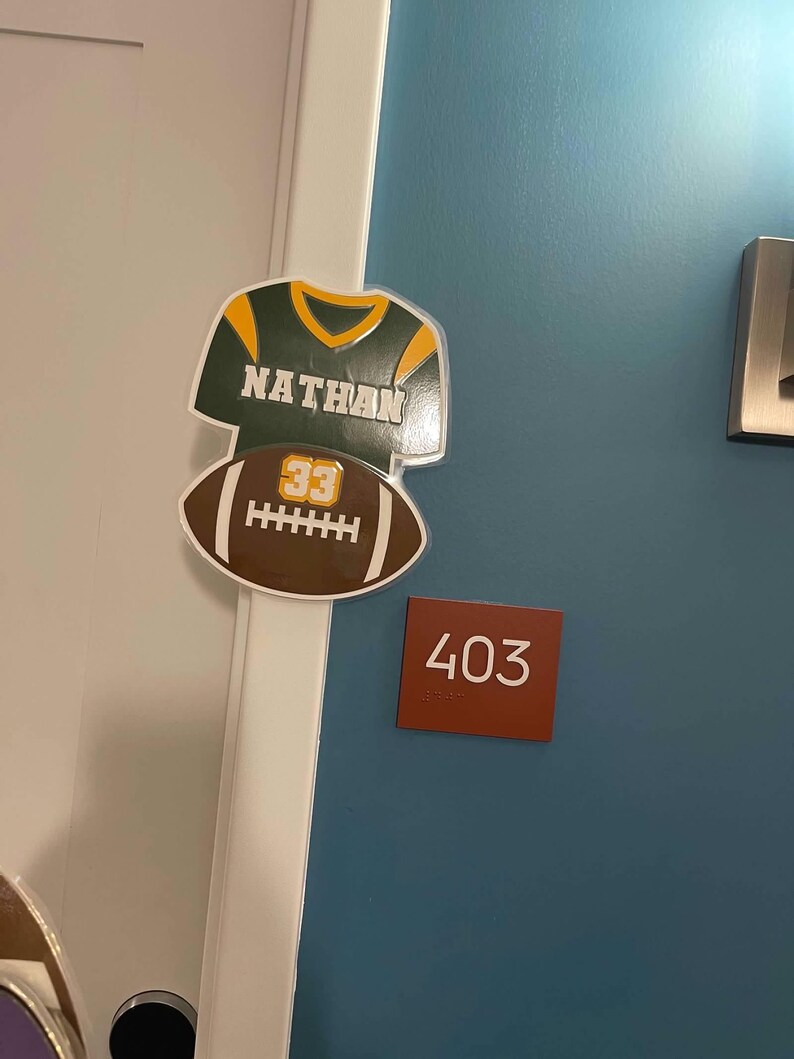 Football Door Sign Football Locker Sign Football Jersey Sign Football ...