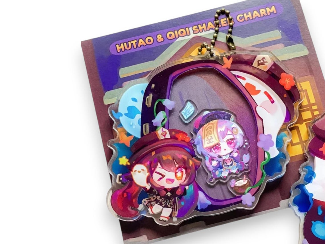 Personalizied Jewelry Shaker Keychain Custom Cute Cartoon Acrylic With ...