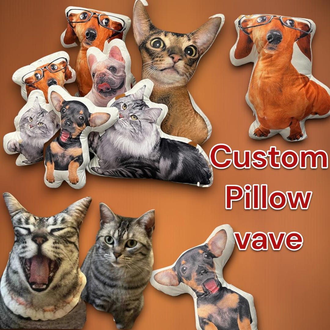 Personalizied Photo DIY Human-shaped Pillow Custom Pet or Face Plush ...