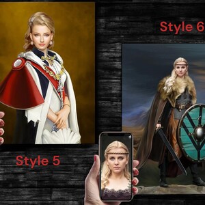 Personalizied Royal Lady Canvas Art Custom Queen Portrait Poster ...