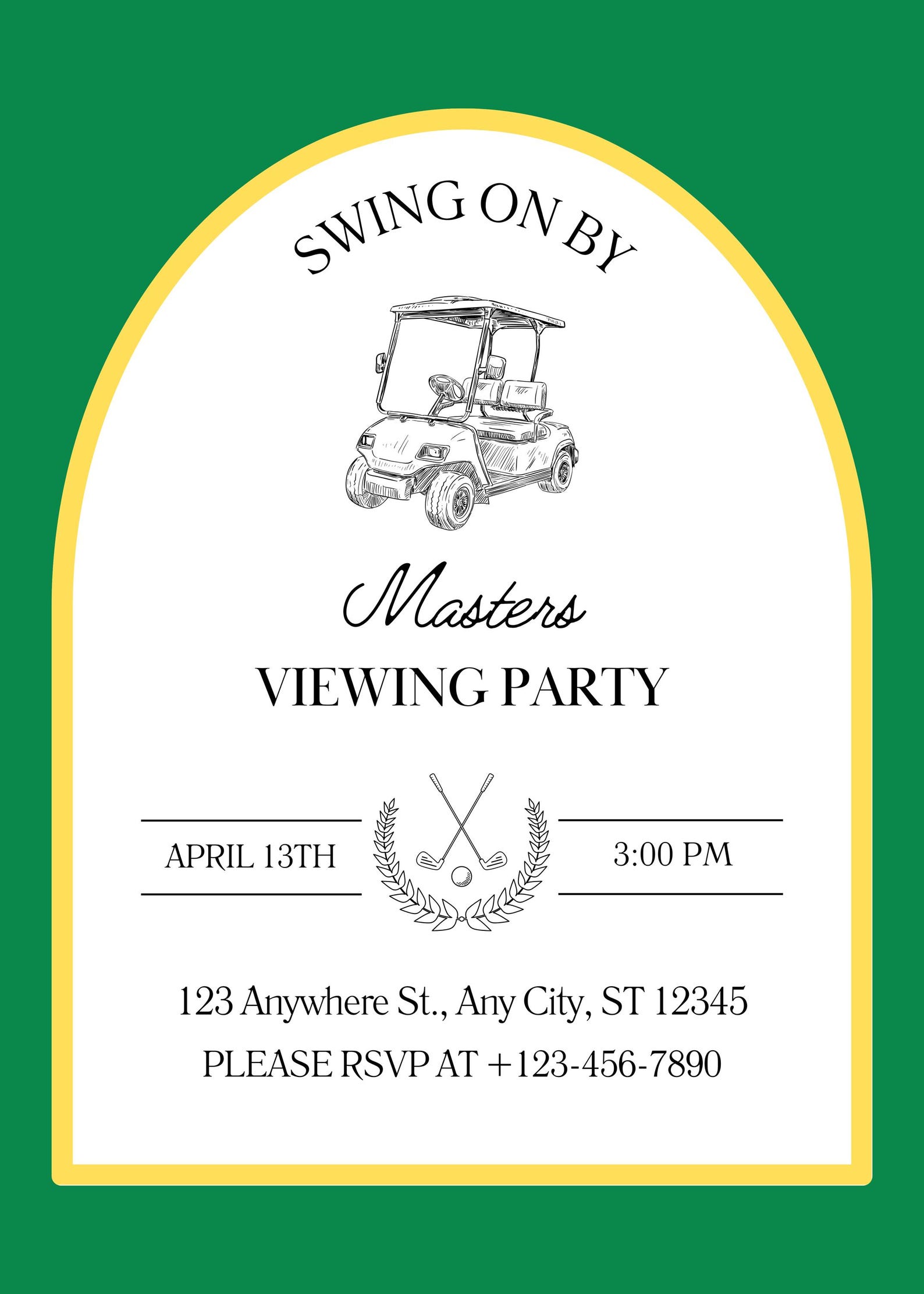 Masters Party Invitation - Etsy