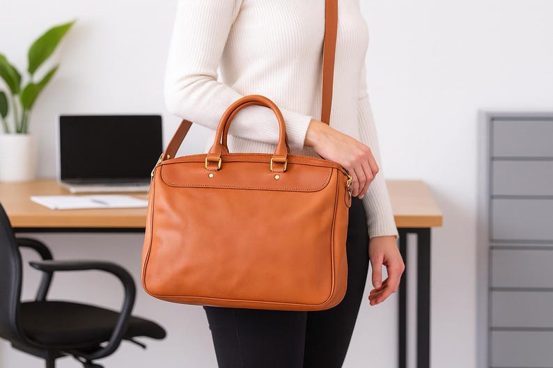 PDF Sewing Pattern | Leather Laptop Bag | DIY Work Tote Tutorial ...