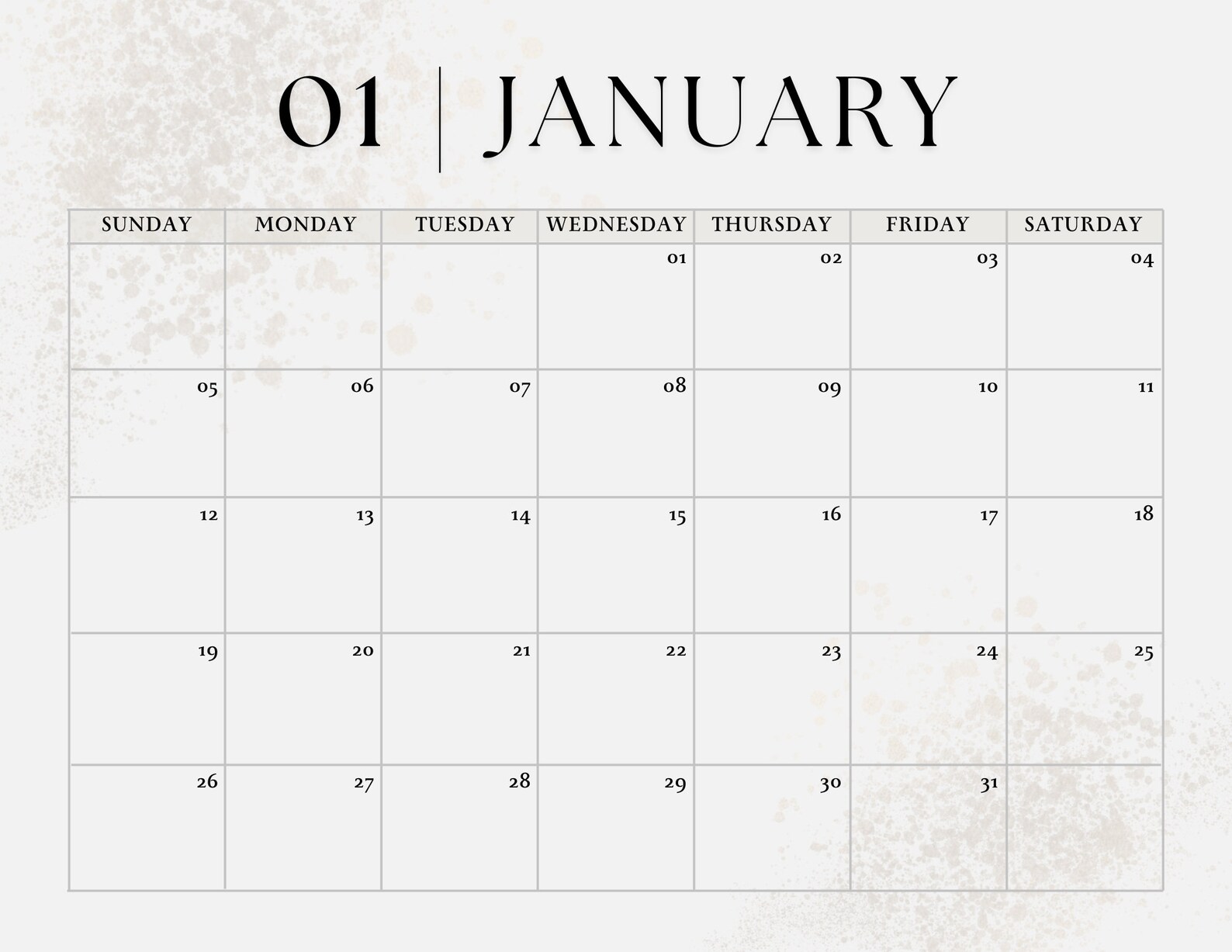 Minimalist 2025 Calendar - Etsy