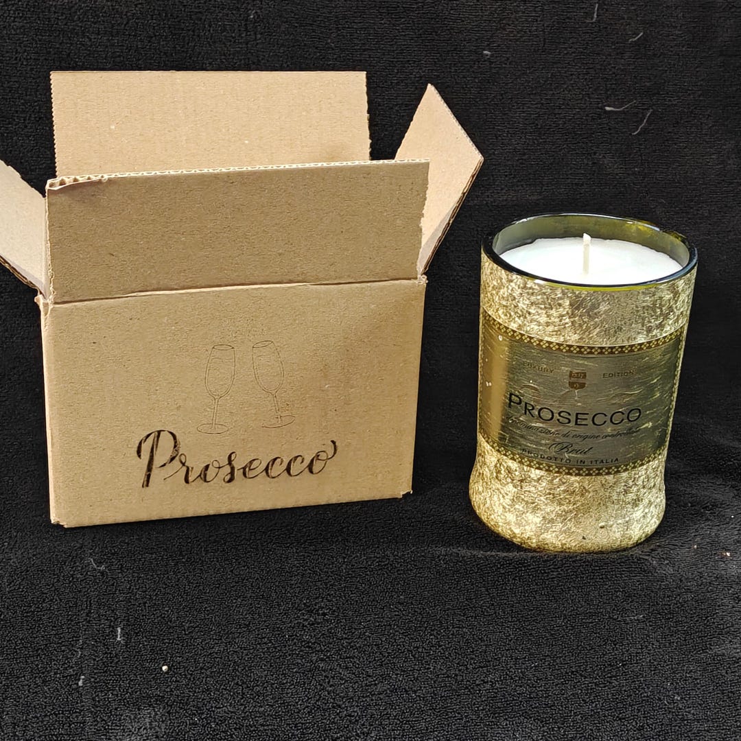 Candle Prosecco Vanilla Scented Gift Box Set Personalised - Etsy