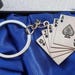Poker Hand Keyring Personalised Cards Royalflush Metal Keychain - Etsy