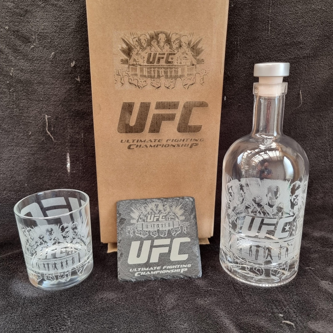 UFC Decanter Glass Box Sets Can Be Personalised - Etsy