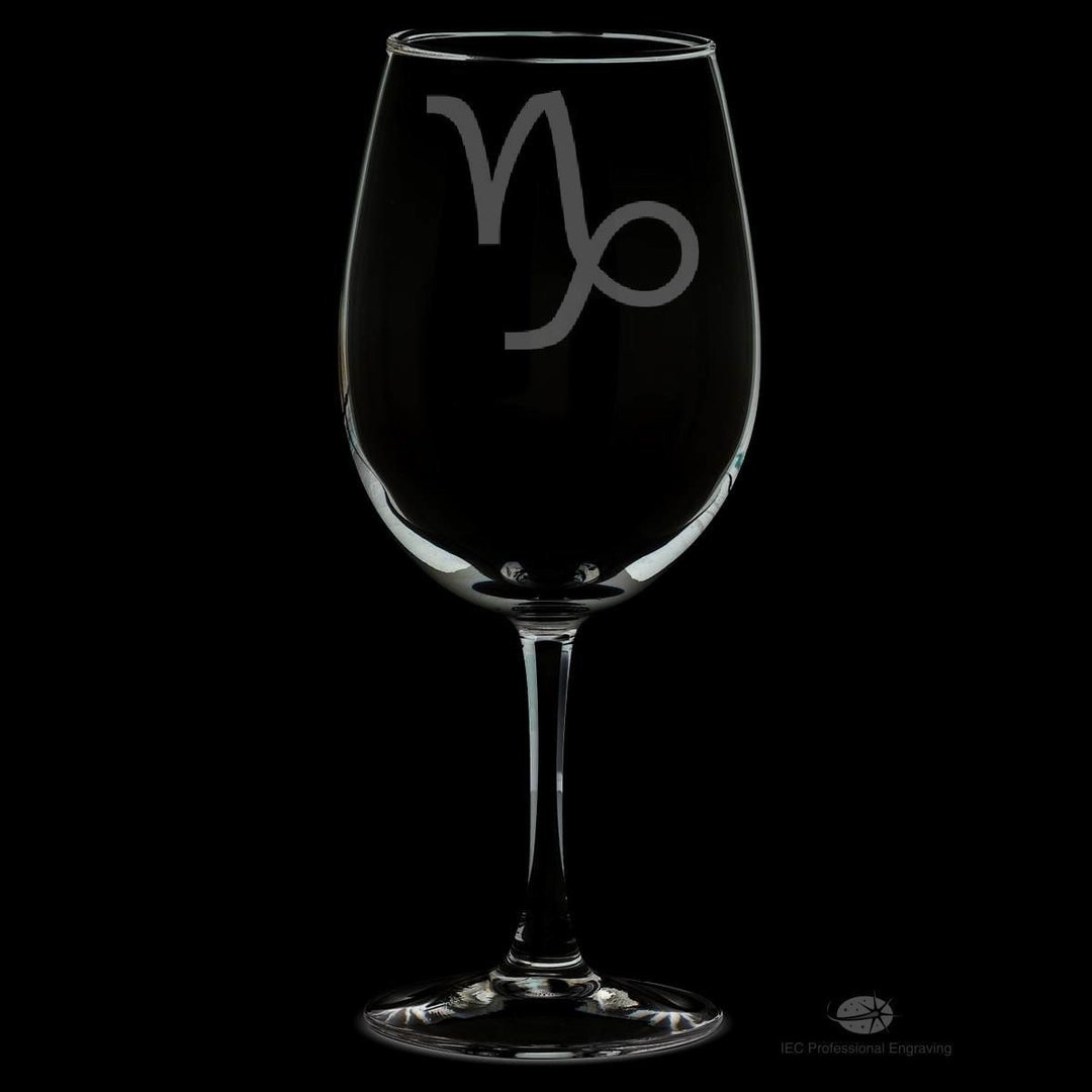 Capricorn 12 Ounce Wine Glass available With Stem and - Etsy
