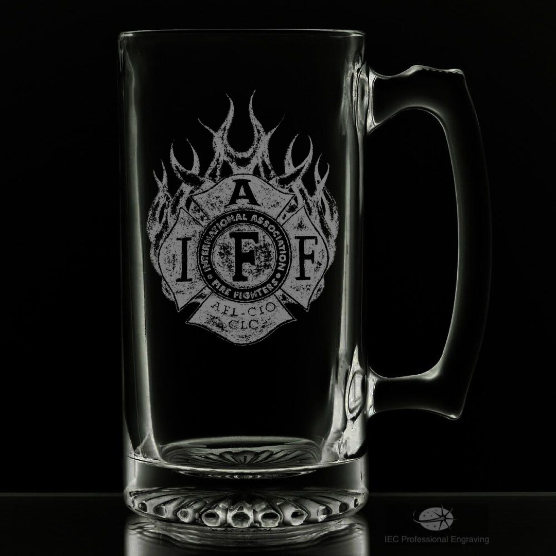 IAFF Officially Licensed 25 Ounce Led Sketched Image Beer Mug From a ...