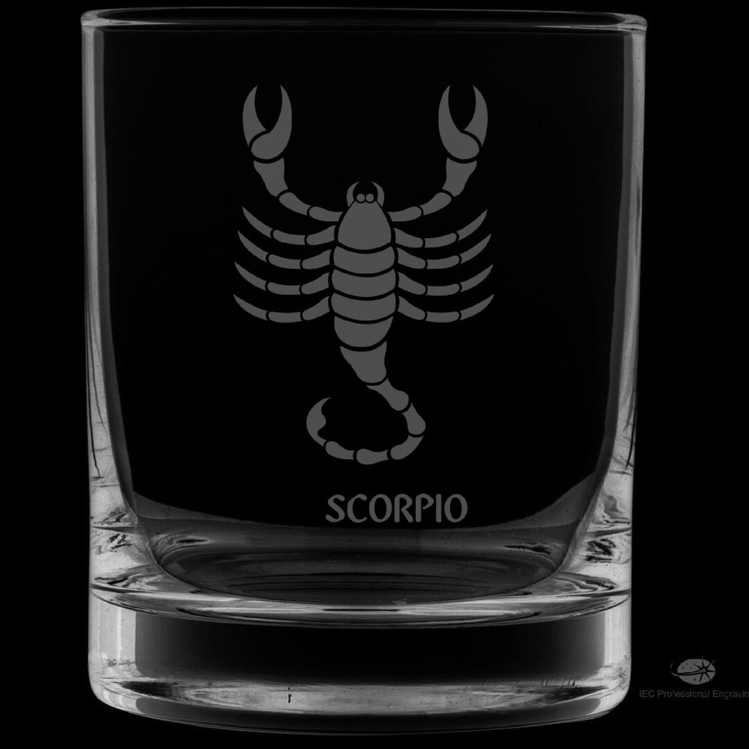 Scorpio 12 Ounce Rocks Glass - Etsy