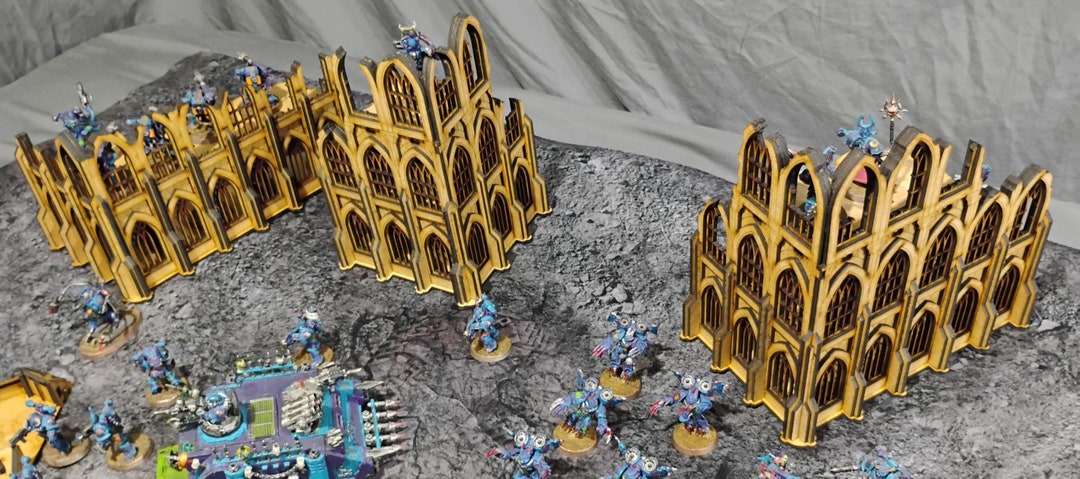 Wargame Terrain Building Gothic Cathedral Ruins 28mm 32mm Warhammer 40K ...