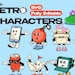 RETRO CHARACTERS SVG 45 Artwork Illustrations for T-shirts, Merchandise ...