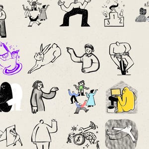 DOODLE CHARACTERS PNG 100 Bundle Artwork Illustrations for T-shirts ...