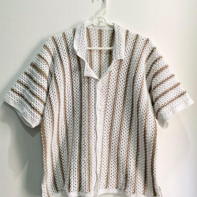 Crochet Polo Shirt Pattern - Etsy