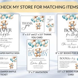 EDITABLE Teddy Bear Baby Shower Welcome Sign, Blue Bear Baby Shower ...