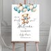 EDITABLE Teddy Bear Baby Shower Welcome Sign, Blue Bear Baby Shower ...