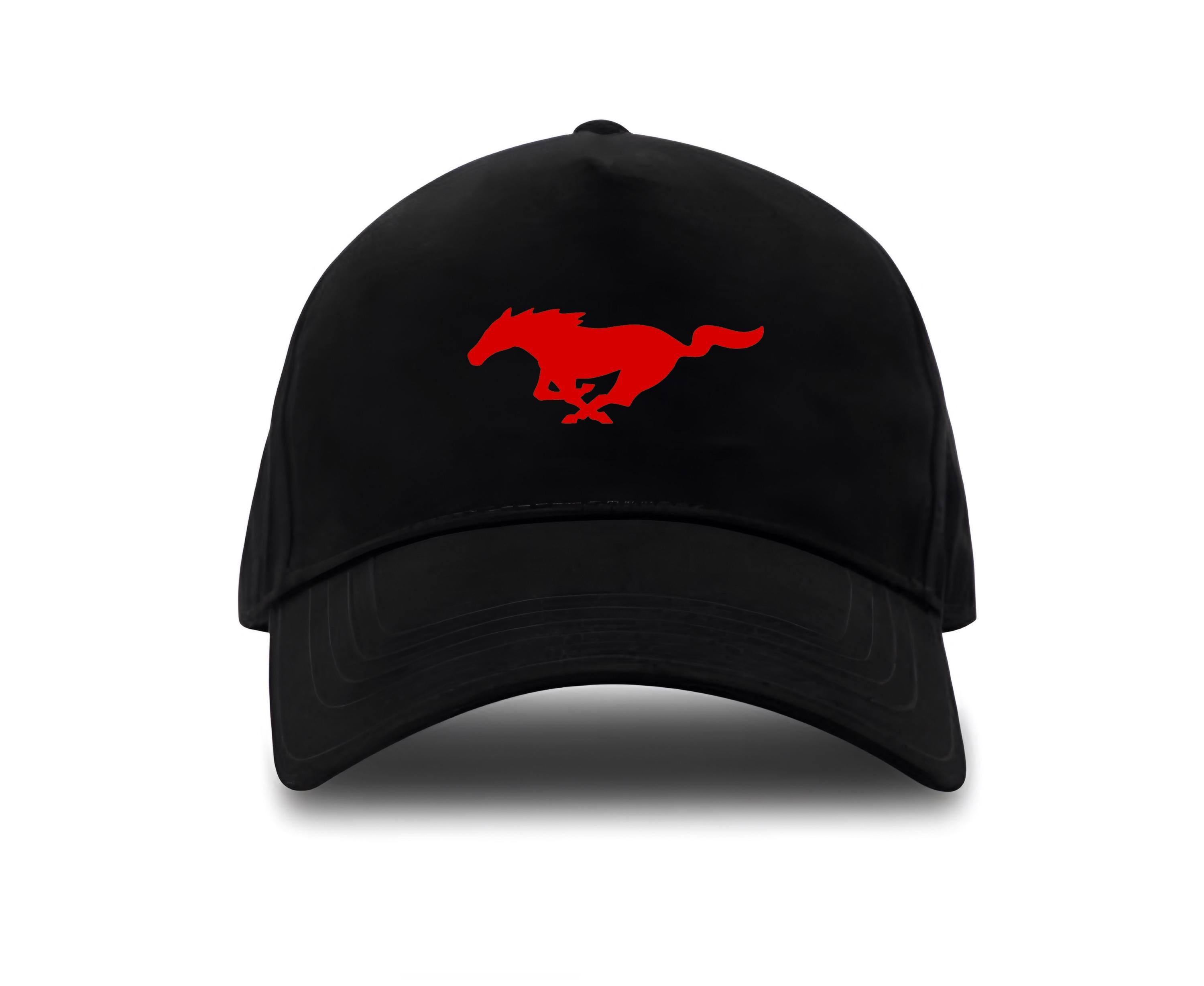 Black Horse Logo Cap - Stylish Mustang Muscle Car Enthusiast Gift Hat ...