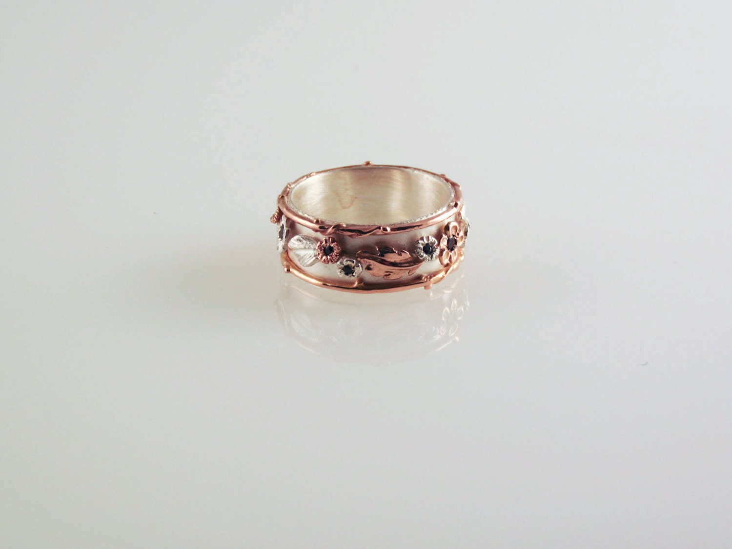 Blue Rose Wedding Band - Etsy