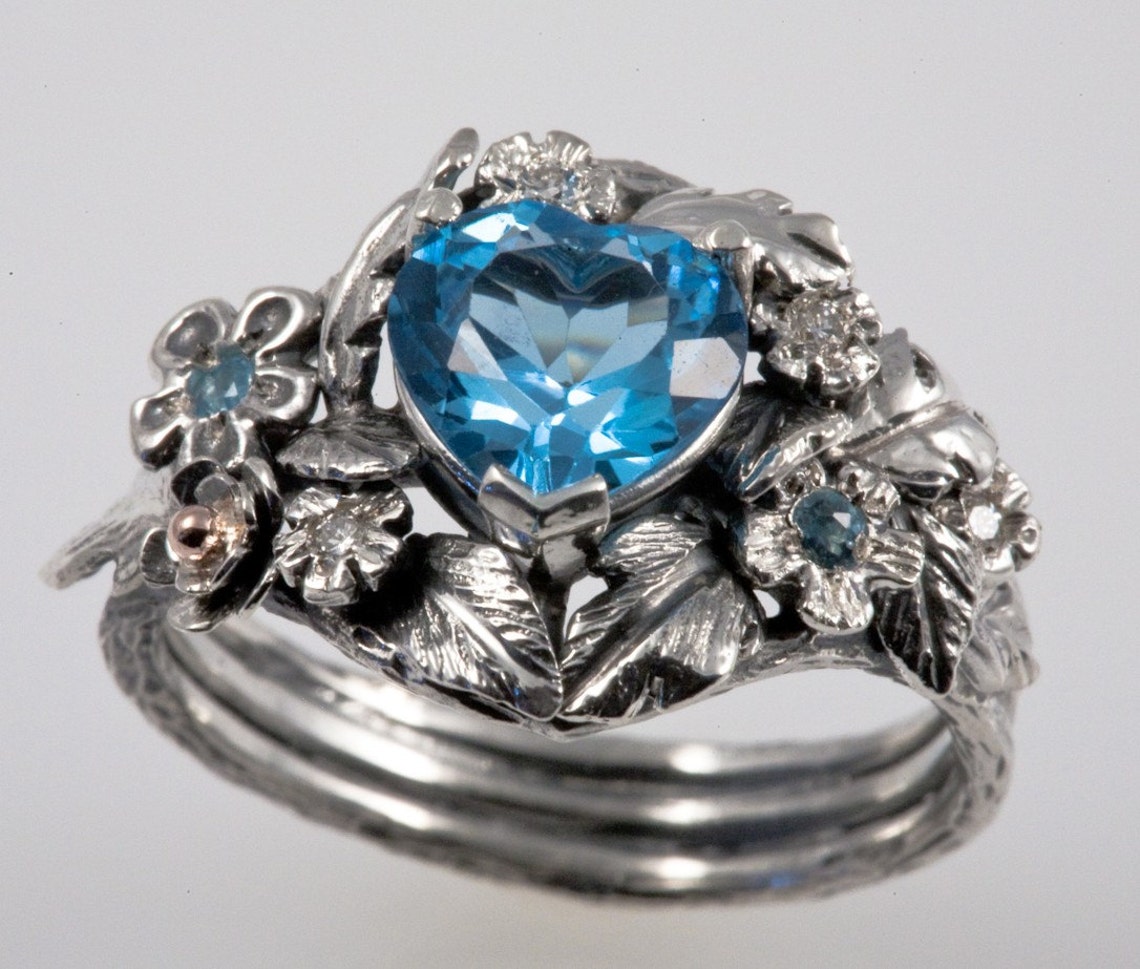 Blue Topaz Ice Ring - Etsy