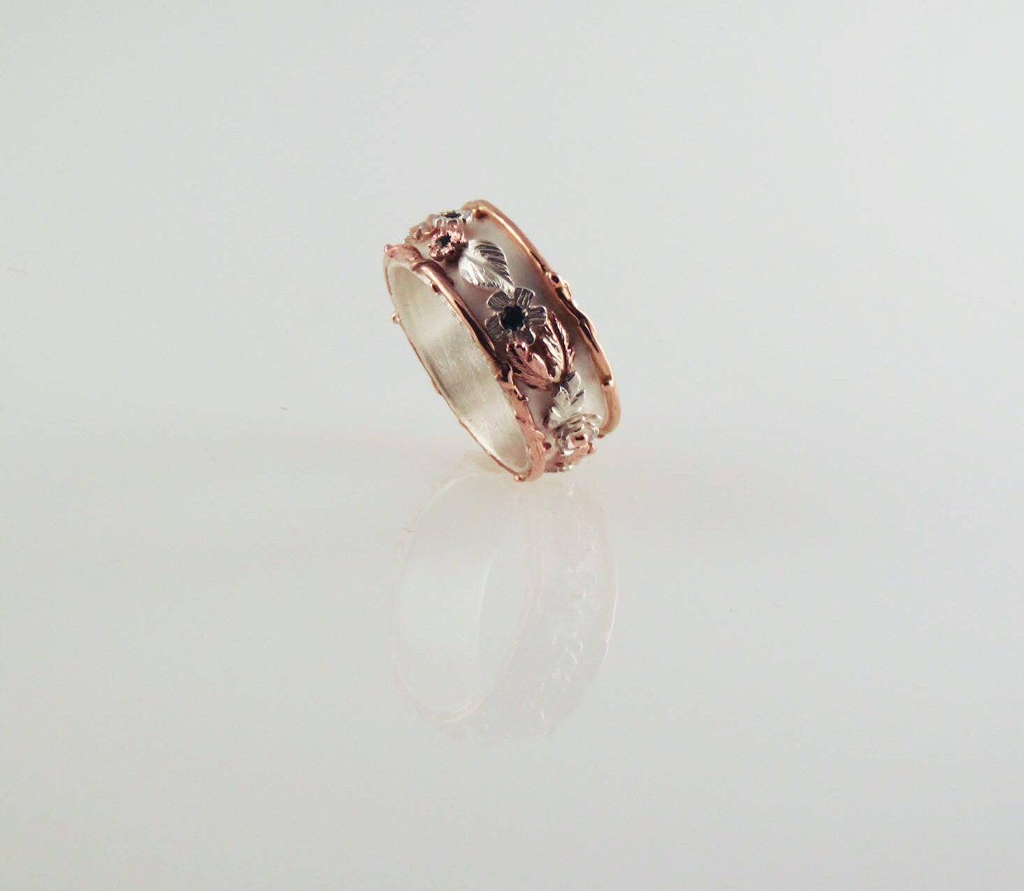 Blue Rose Wedding Band - Etsy