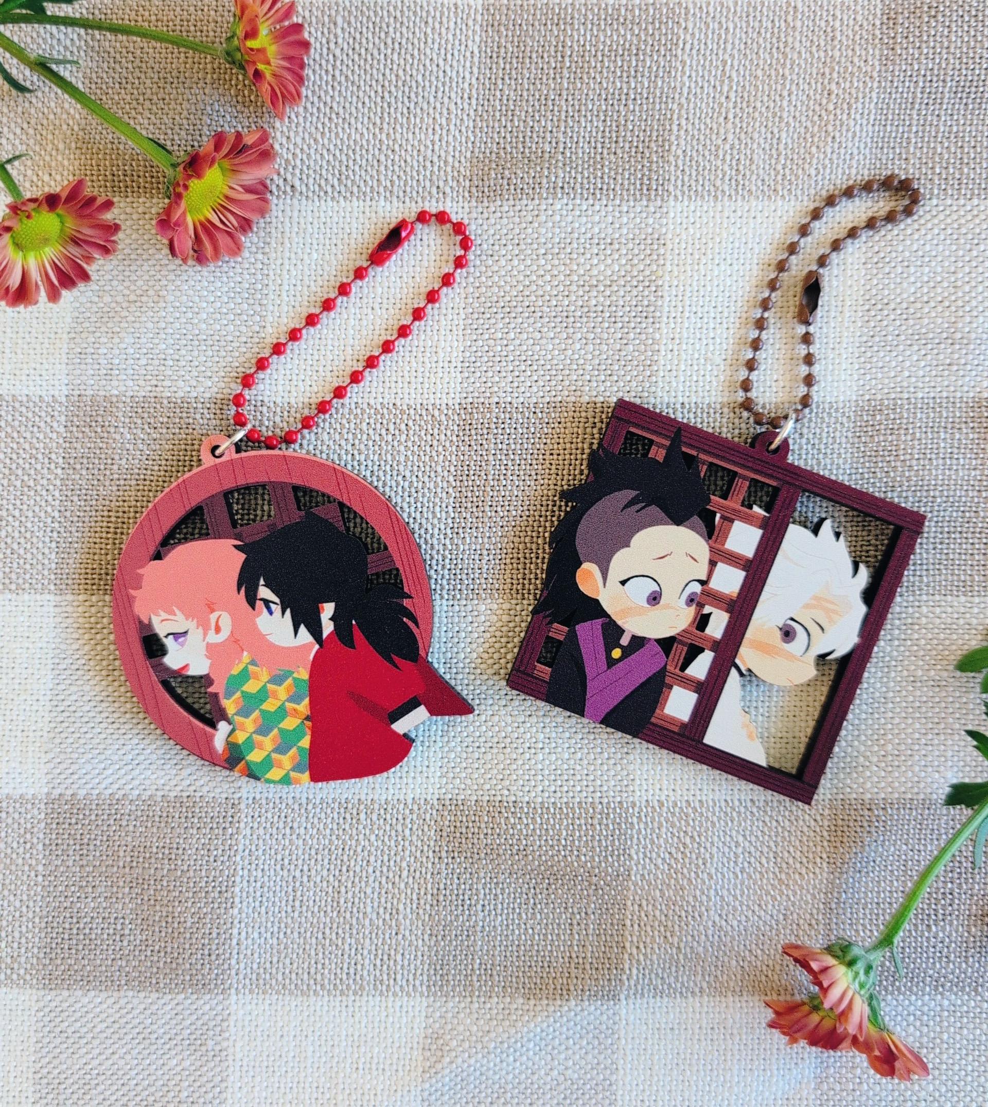 Demon Slayer Wooden Charms - Etsy
