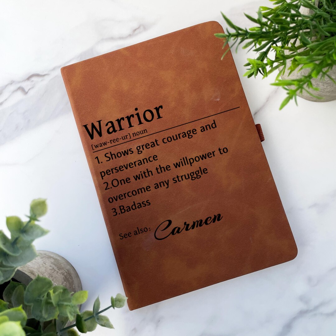 Warrior Definition Leather Journal | Cancer Survivor Present ...