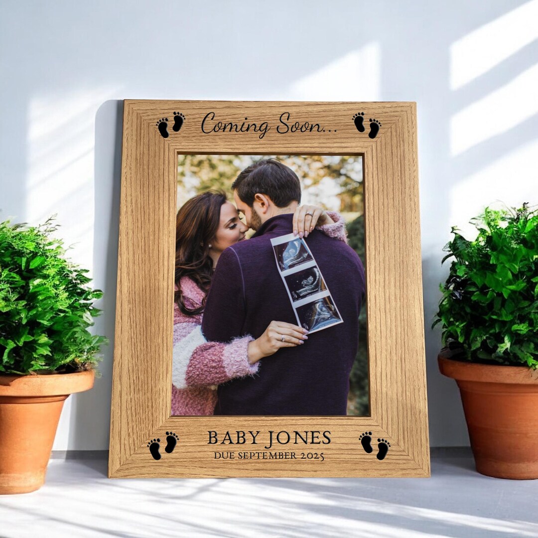 Pregnancy First Scan Custom Photo Frame - Couples Pregnancy ...