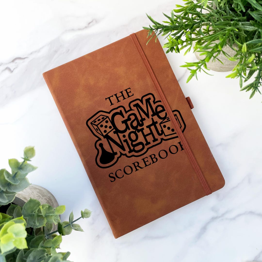 Game Night Leather Journal | Family Game Night Journal Gift ...