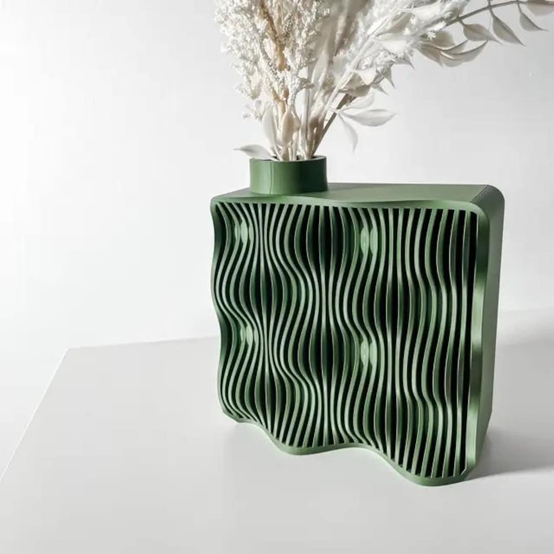Modern Wave Vase,3d Printed Home Decor Minimalist Decorative Vase for ...