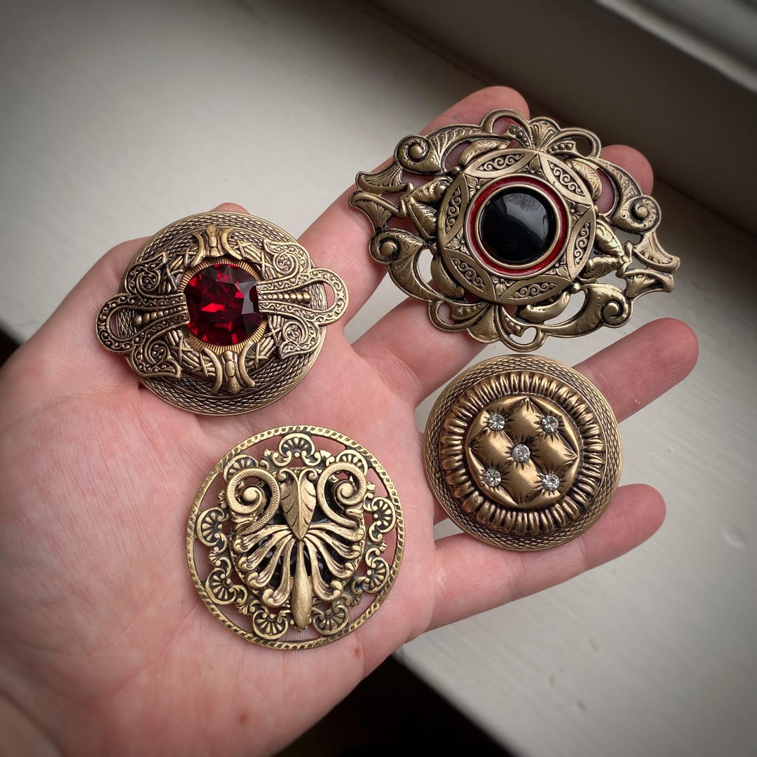 Medieval Fantasy Vampire Evil King Vibes Brooches / Pins With ~ DM ...