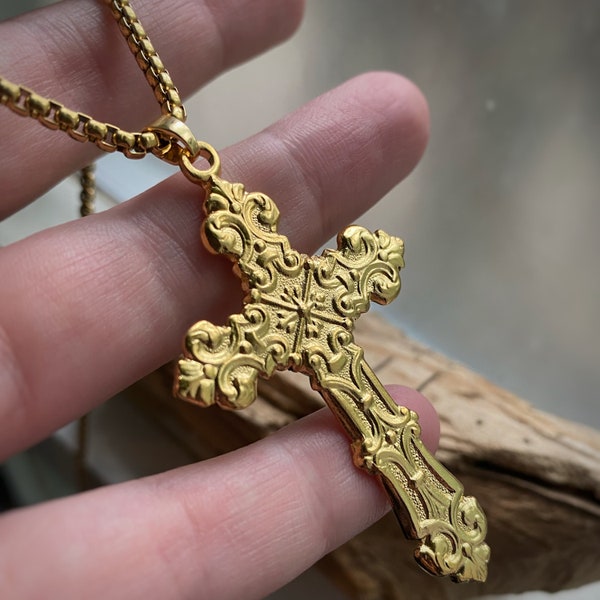 Ornate Cross Pendant - Etsy