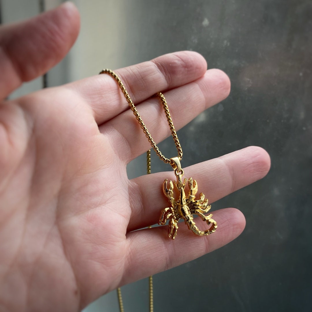 Silver and Gold Scorpio Scorpion Figural Pendant With or Without Chain ...