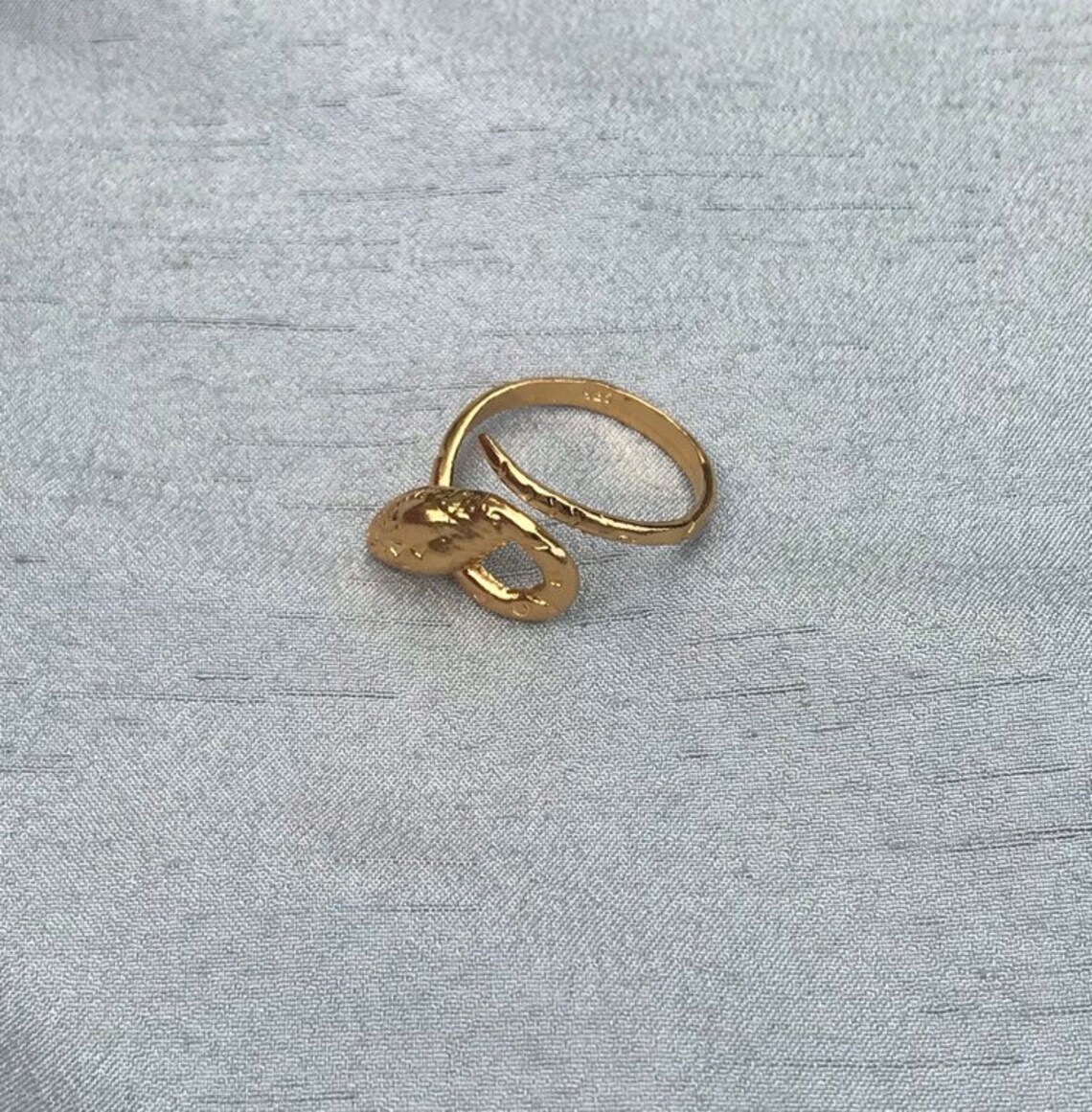 Gold Snake Ring Gold Plate Over Solid Sterling Silver | Etsy