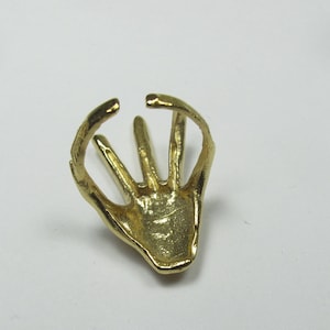Giant Hand Ring in 22k Gold Vermeil or Silver - Etsy