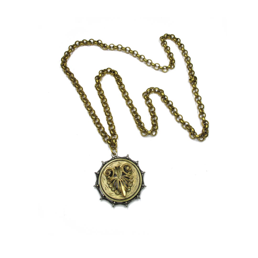Sci-fi Medieval Medallion, Gold, Sci-fi, Fantasy, Renaissance, Larp ...