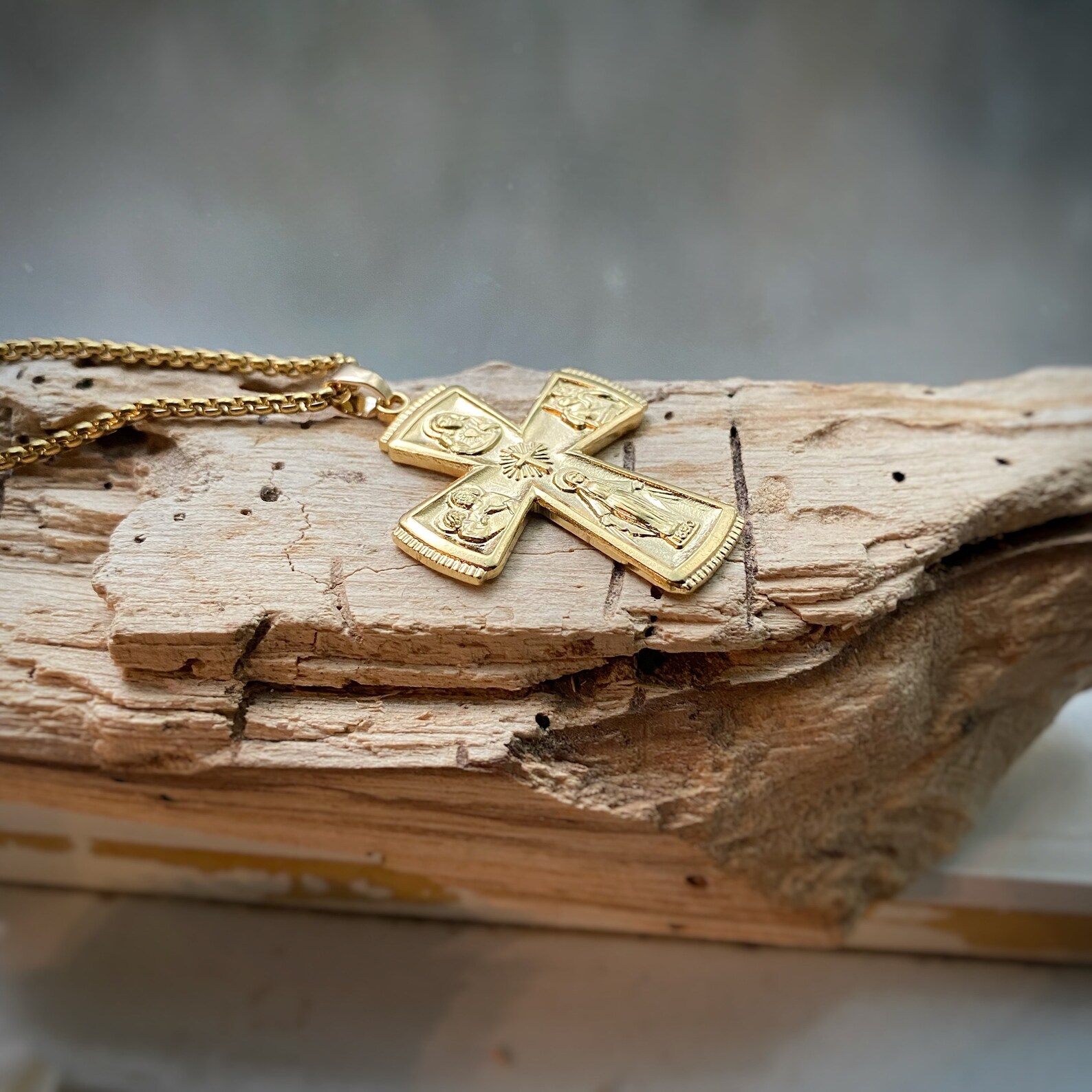 Scapular Cross Miraculous Medal Gold Pltd. With Virgin Mary, Sacred ...